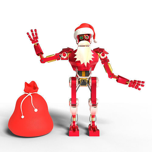 3D model Robot Santa VR / AR / low-poly | CGTrader