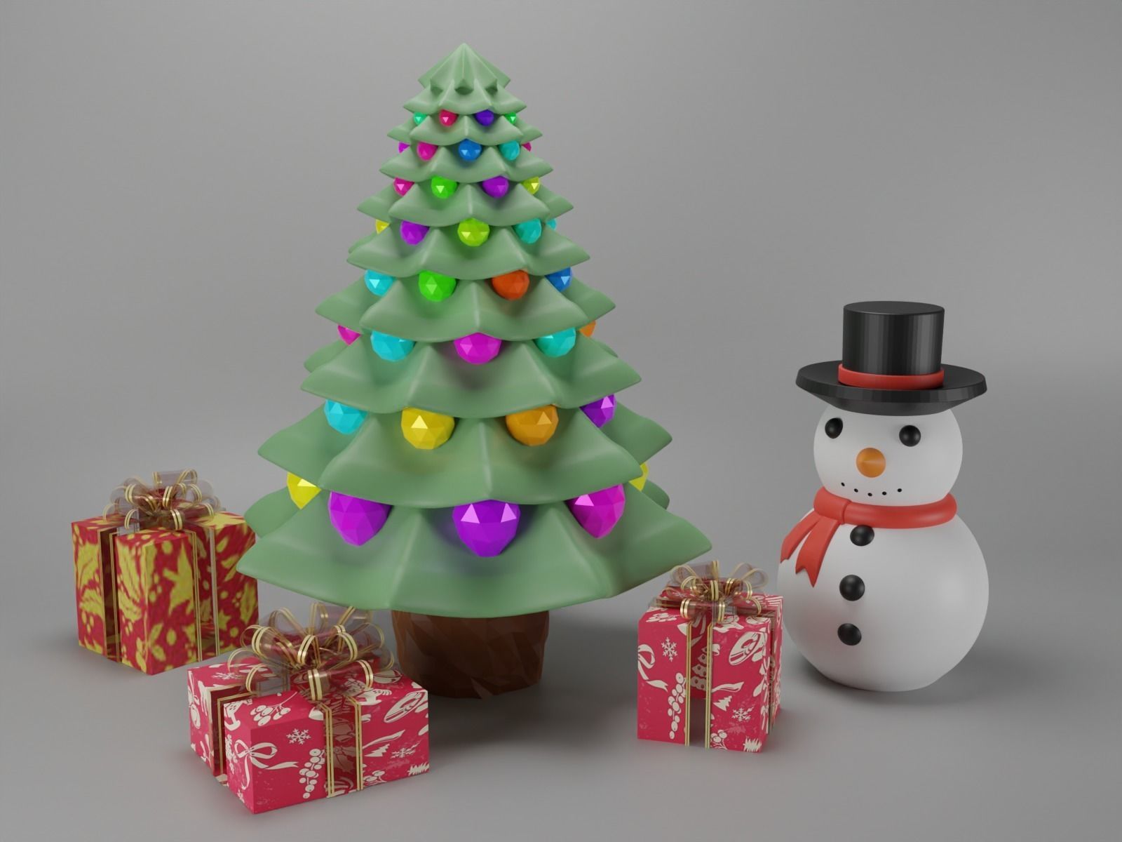 Christmas tree 3D model 3D printable | CGTrader