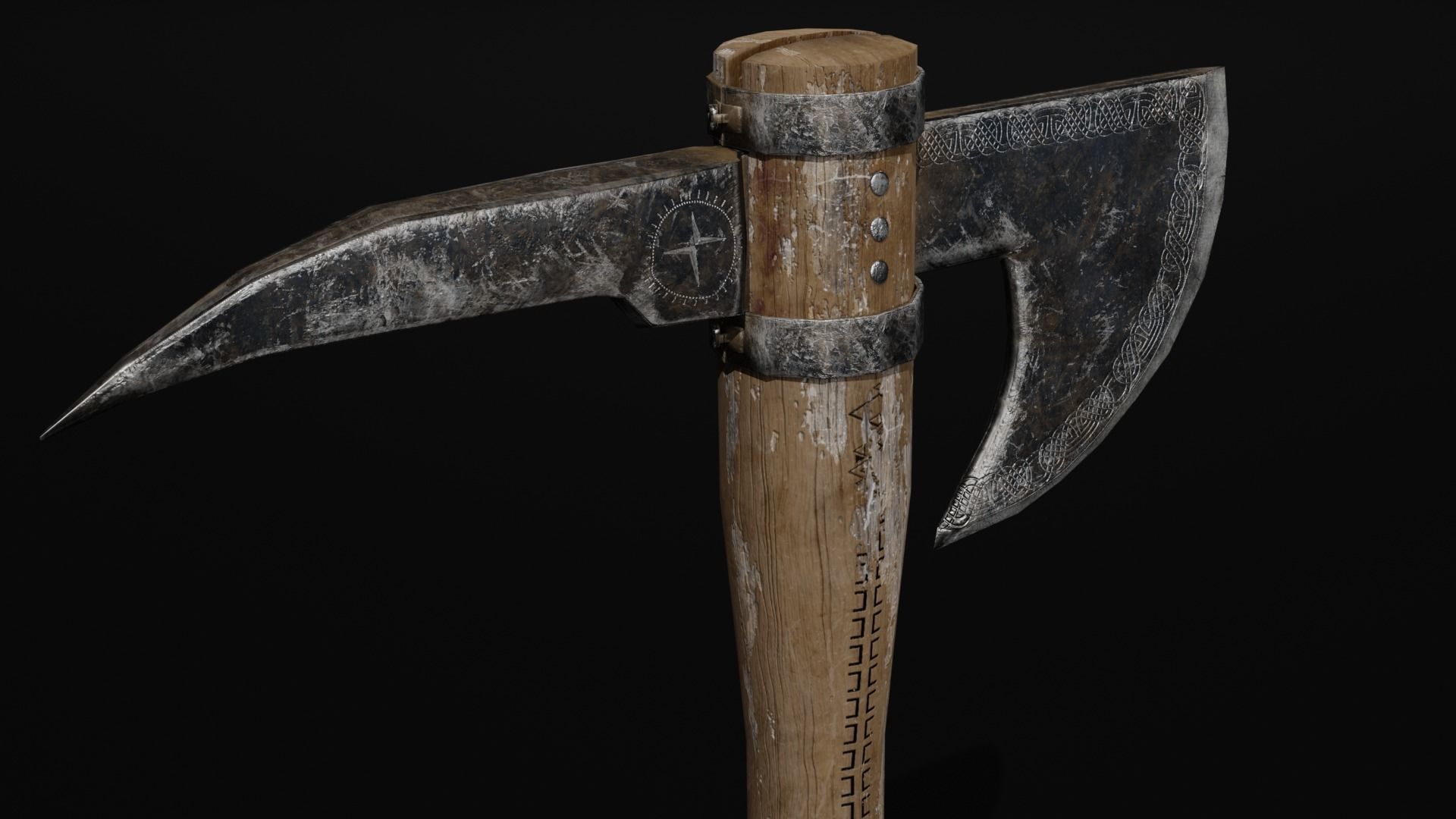 3D model Unique Axe-Shield VR / AR / low-poly | CGTrader