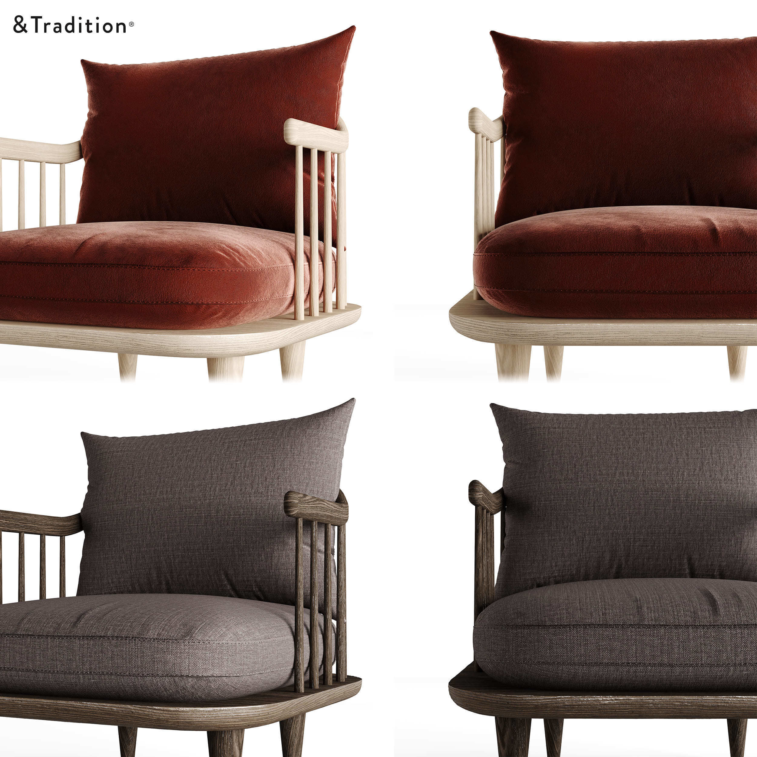 AndTradition - Fly SC10 Lounge Chair by Space Copenhagen 3D model ...