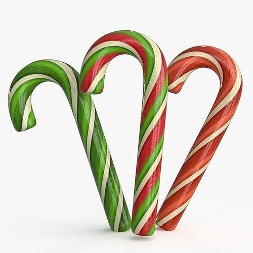 3D model 3D Christmas Candy Cane VR / AR / low-poly | CGTrader