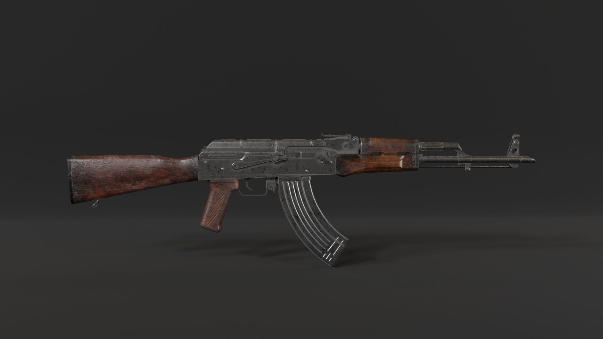AKM 47 Mid poly 3D model 3D model | CGTrader
