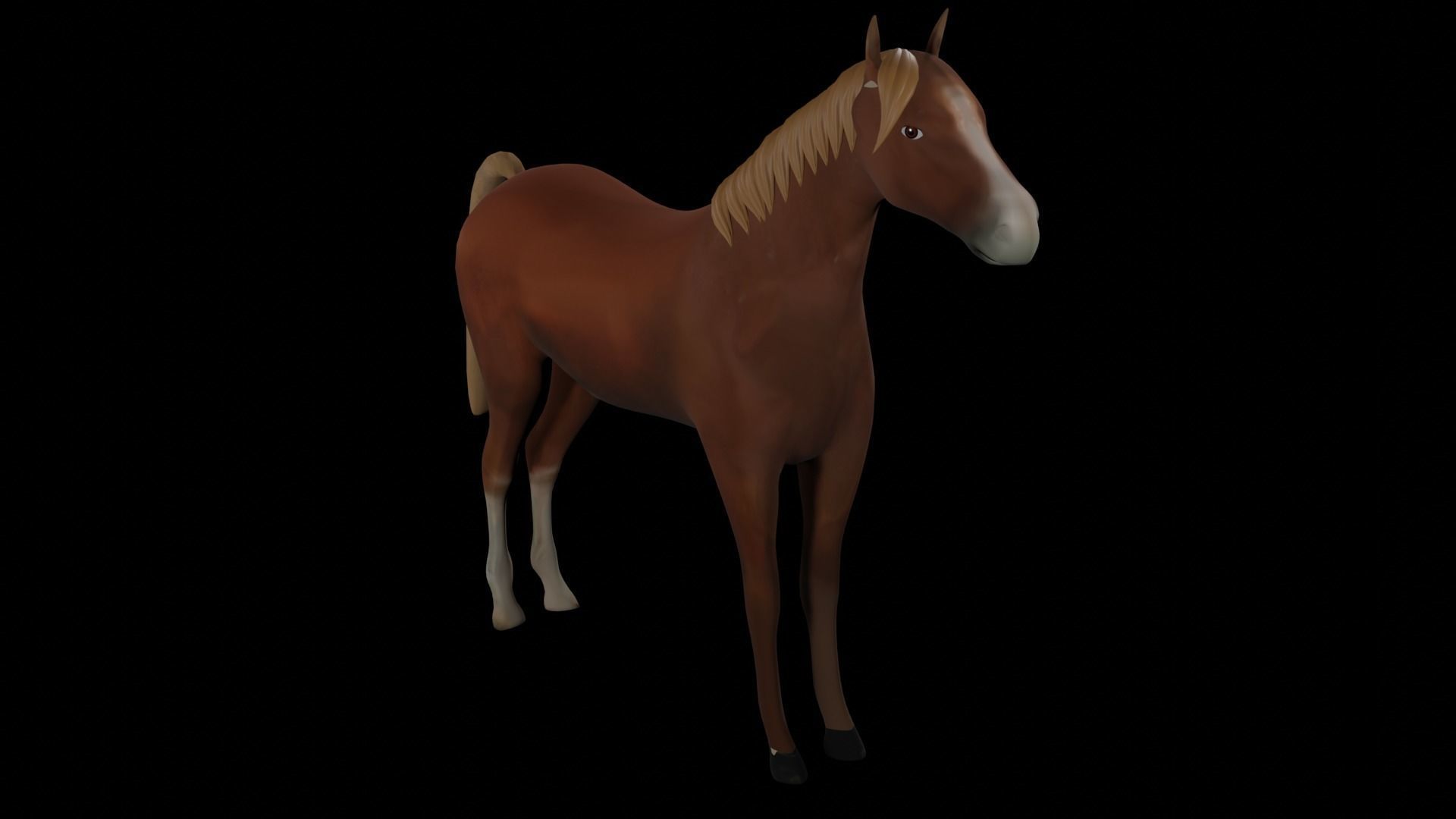 Horse 3D model free VR / AR / low-poly 3D model | CGTrader