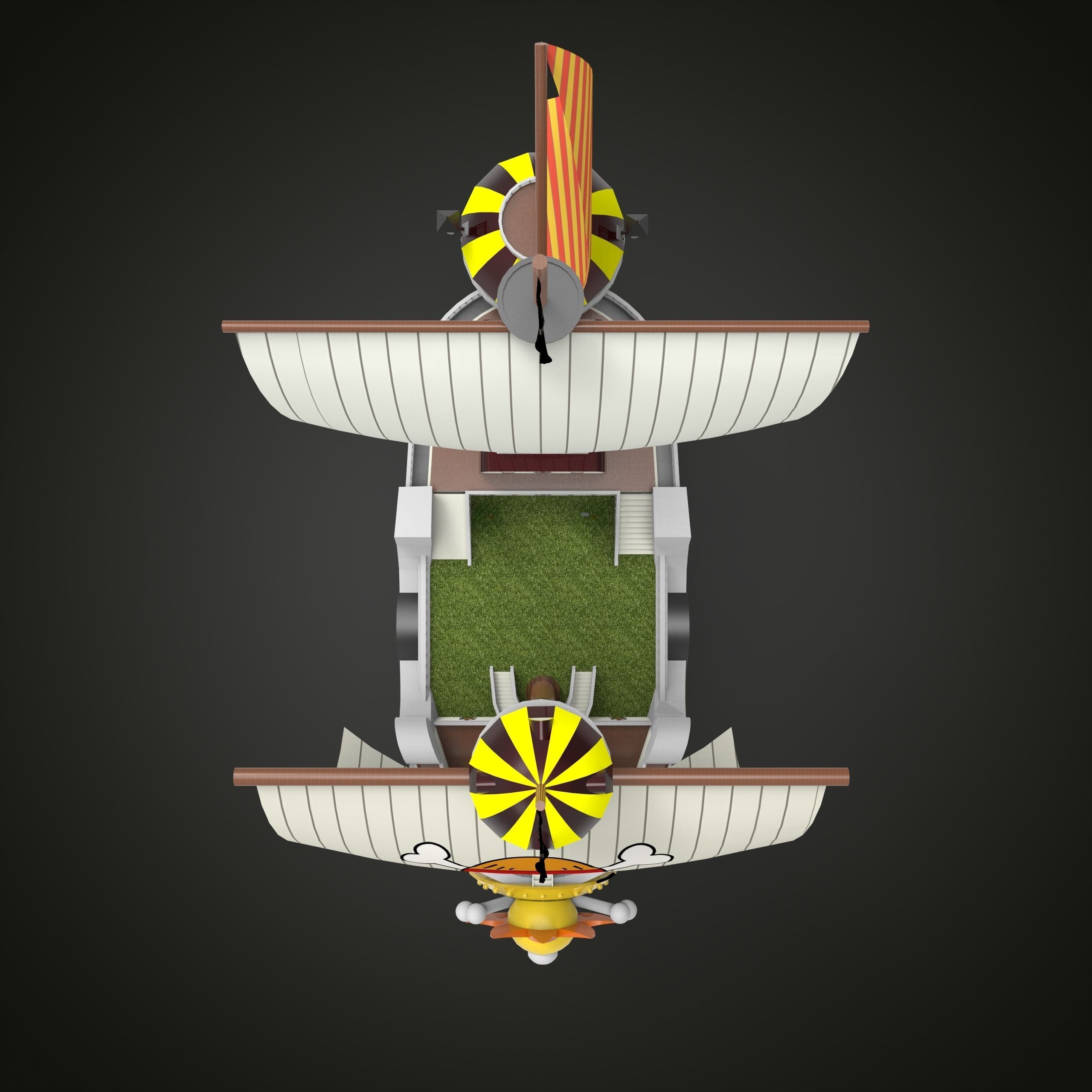 3D model One Piece Thousand Sunny Go Grand Ship VR / AR / low-poly ...