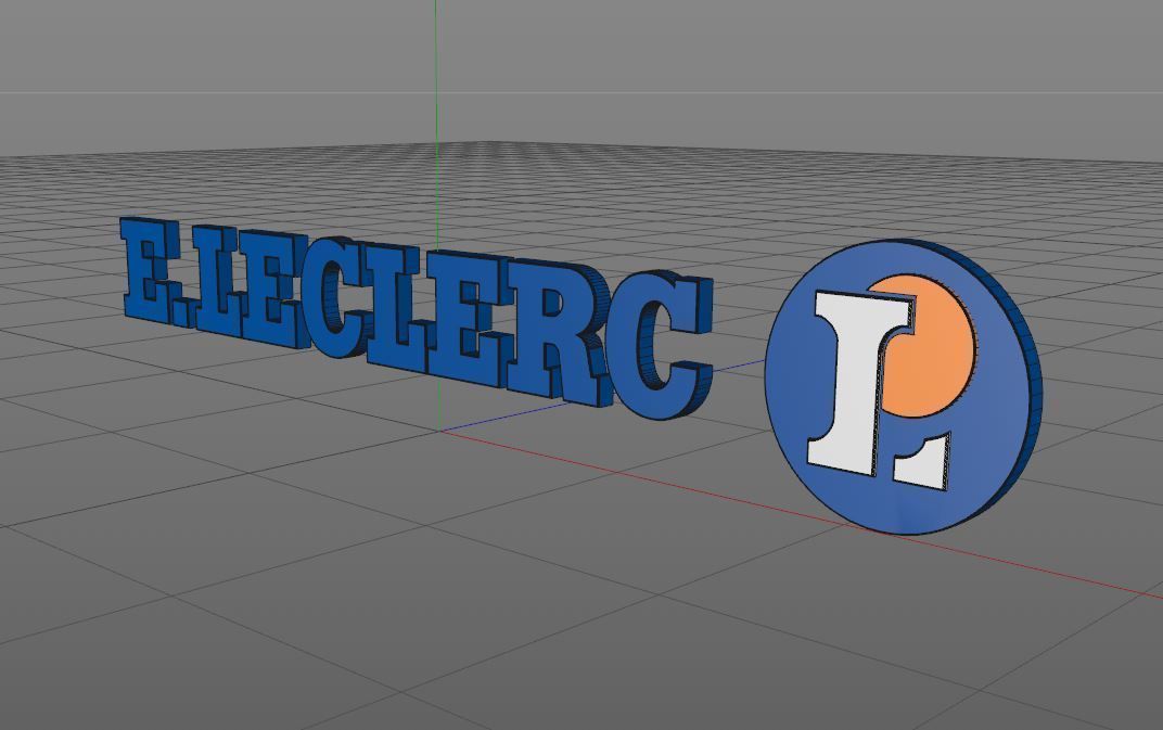 Leclerc Logo free 3D model | CGTrader