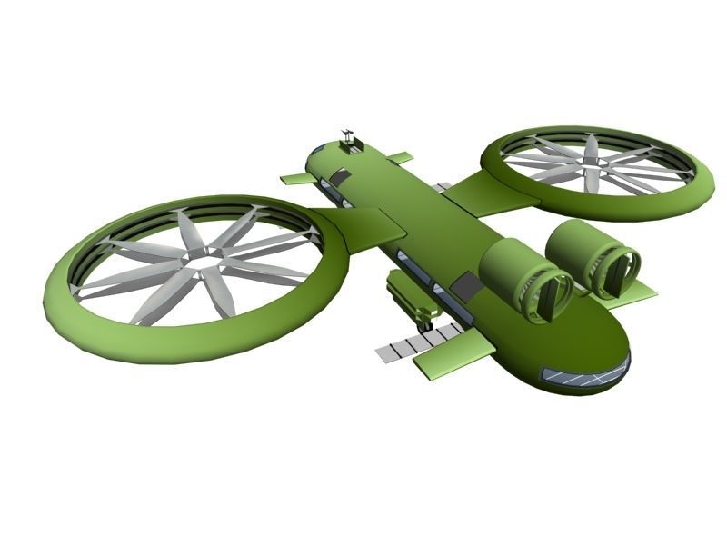 The aircraft VTOL 3D model animated rigged | CGTrader