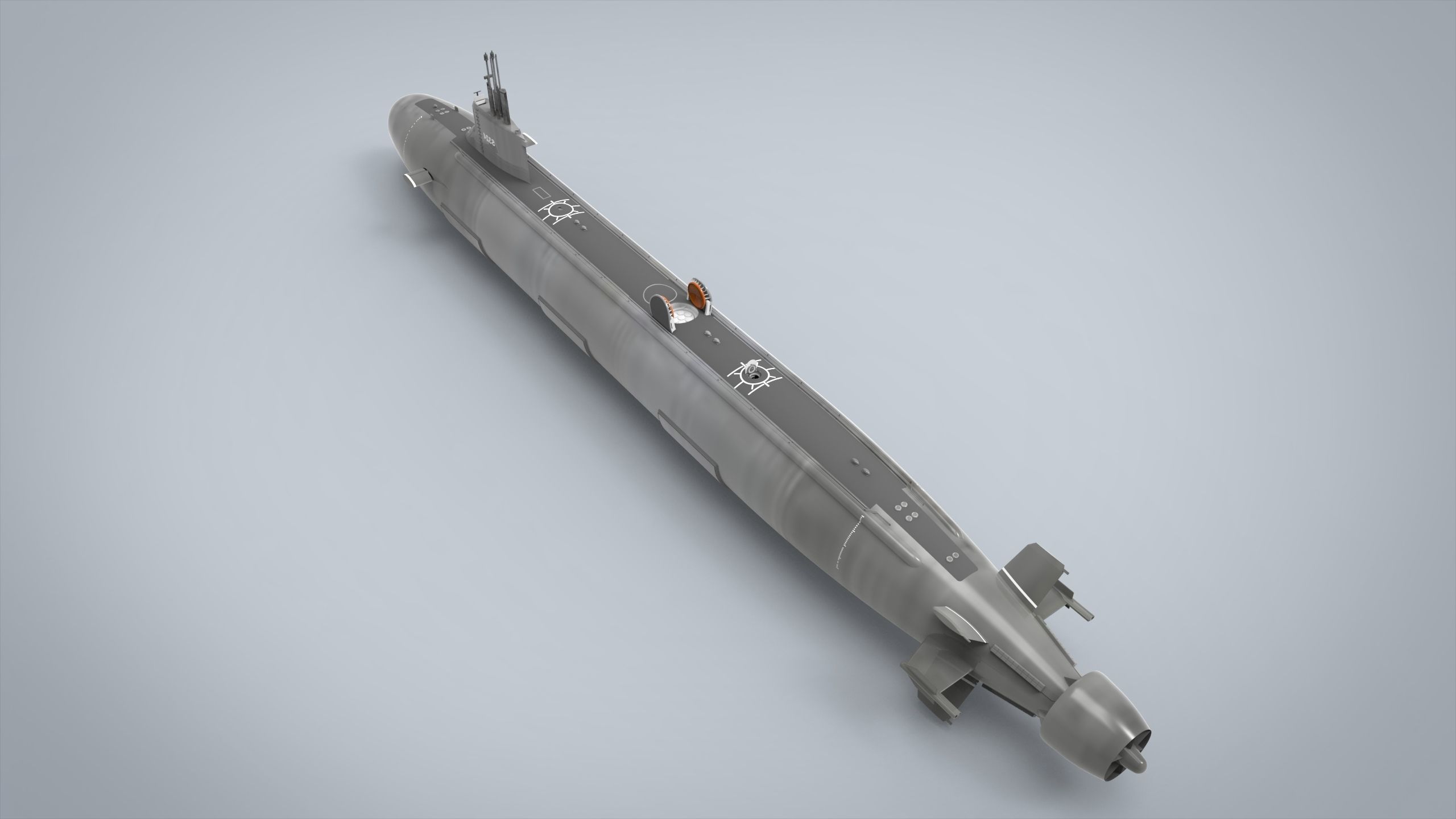 3D model Submarine Nuclear VR / AR / low-poly | CGTrader