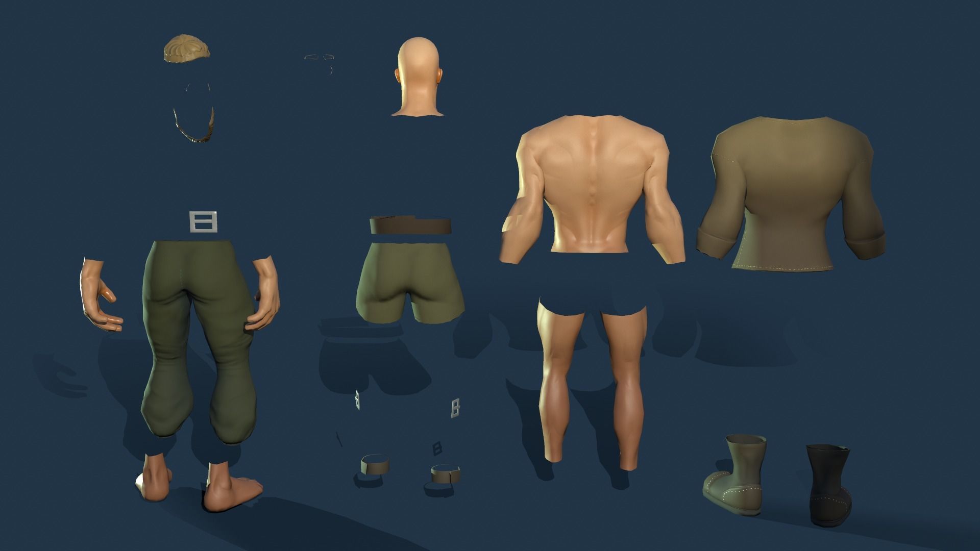 3D model Stylized Human Male VR / AR / low-poly rigged animated | CGTrader