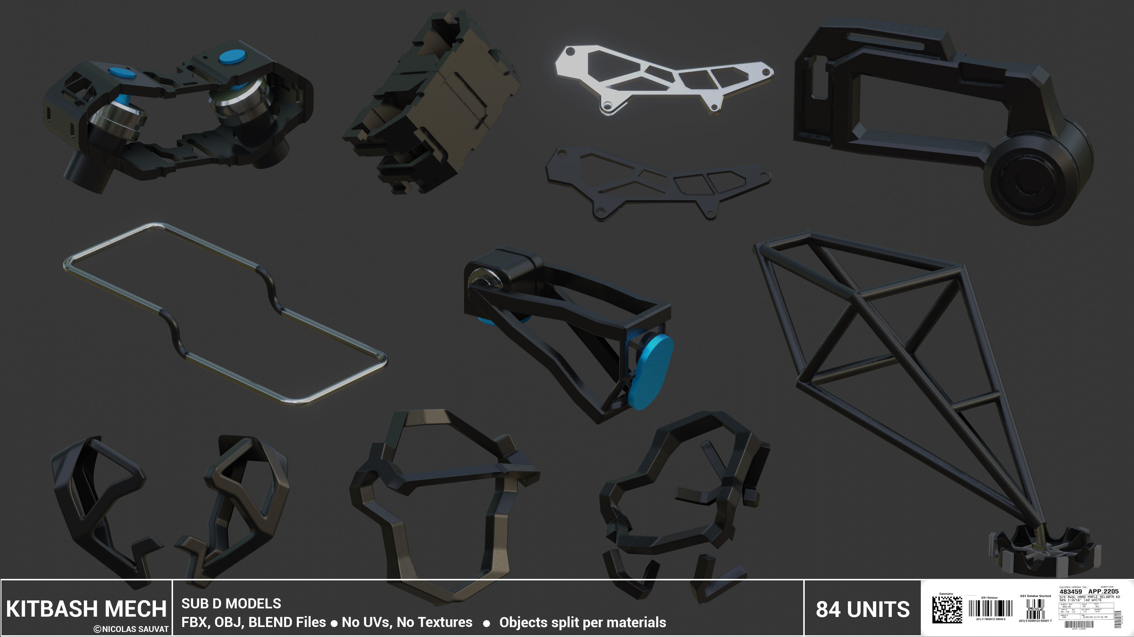 MECH KITBASH 3D model | CGTrader