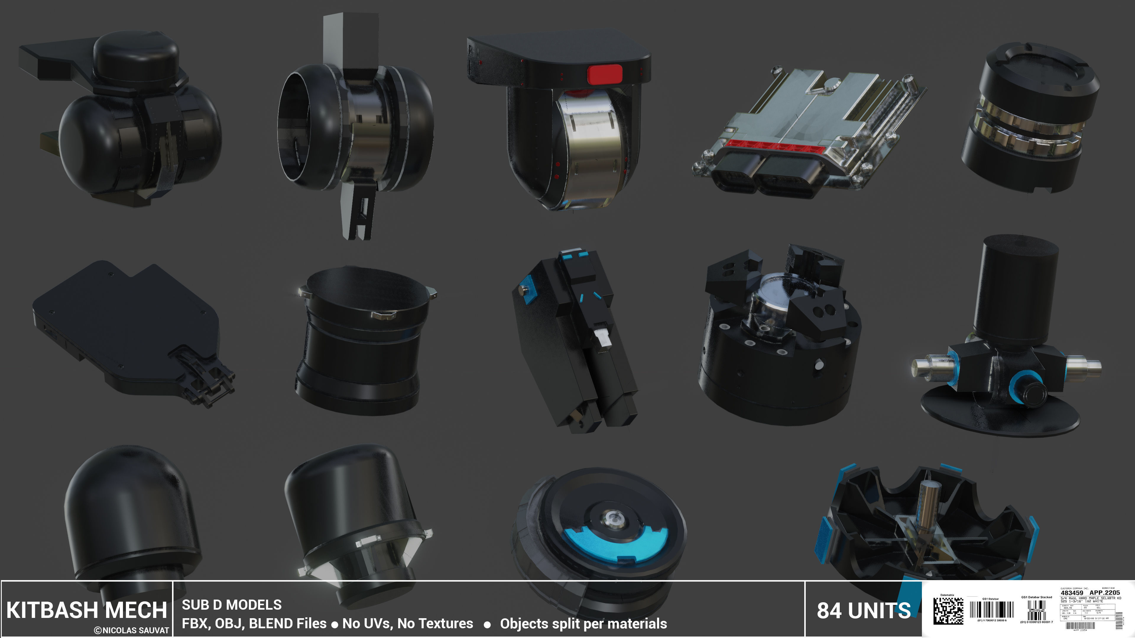 MECH KITBASH 3D model | CGTrader