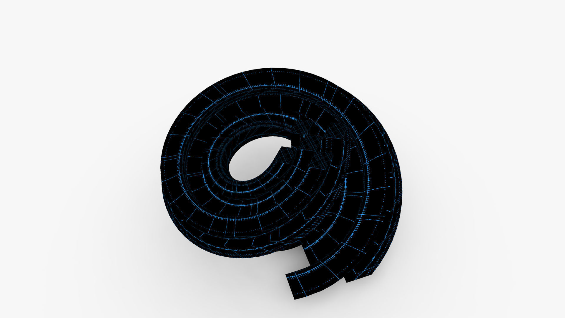 Curved building scifi windows 3D model | CGTrader