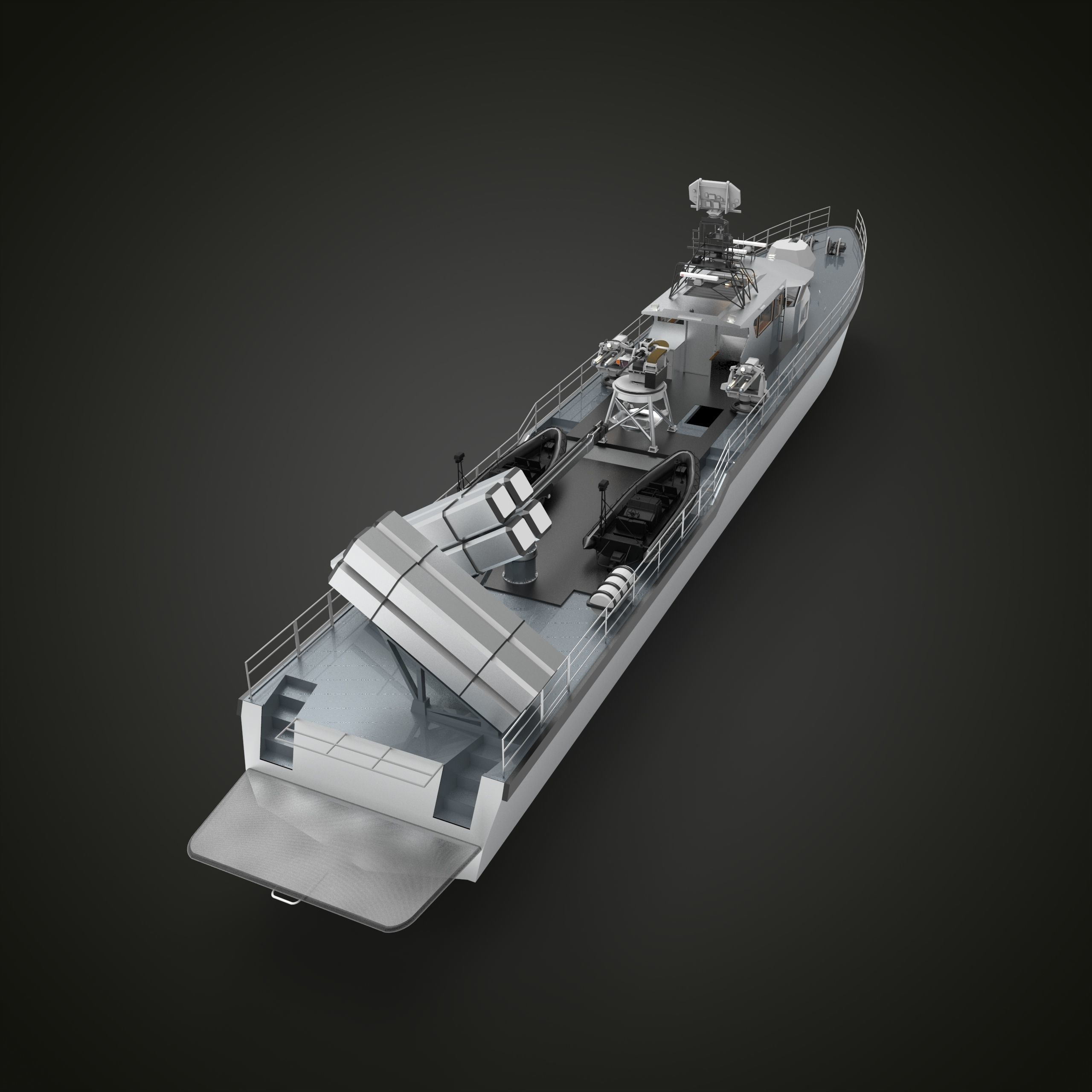 3D model Fast Patrol Boat 40 VR / AR / low-poly | CGTrader
