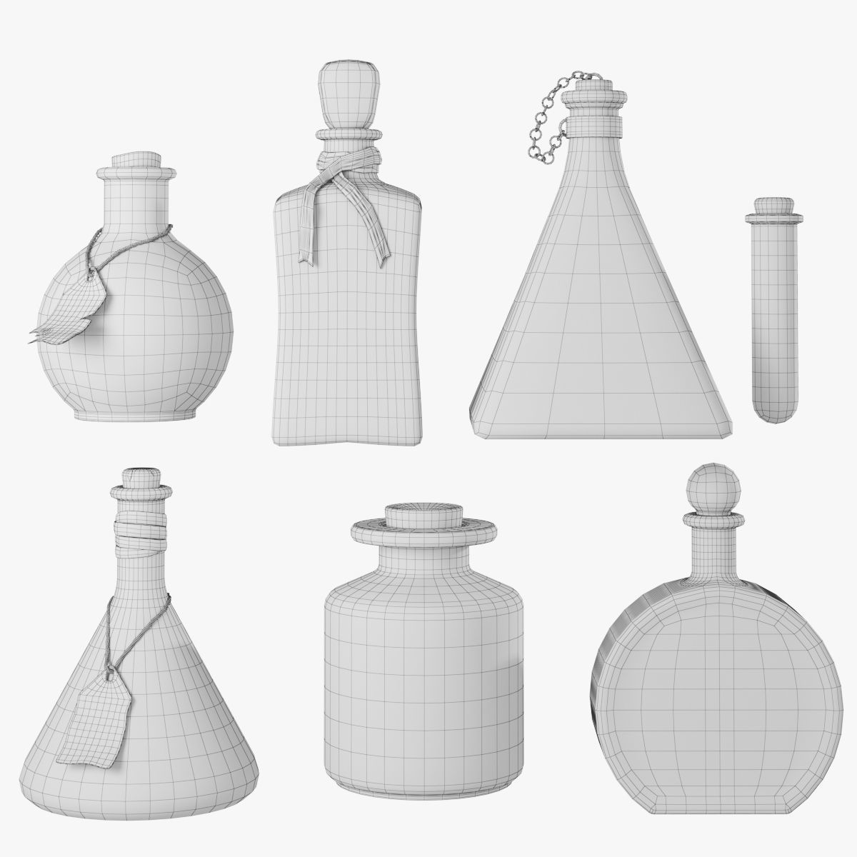 Magic potions collection 3D model | CGTrader