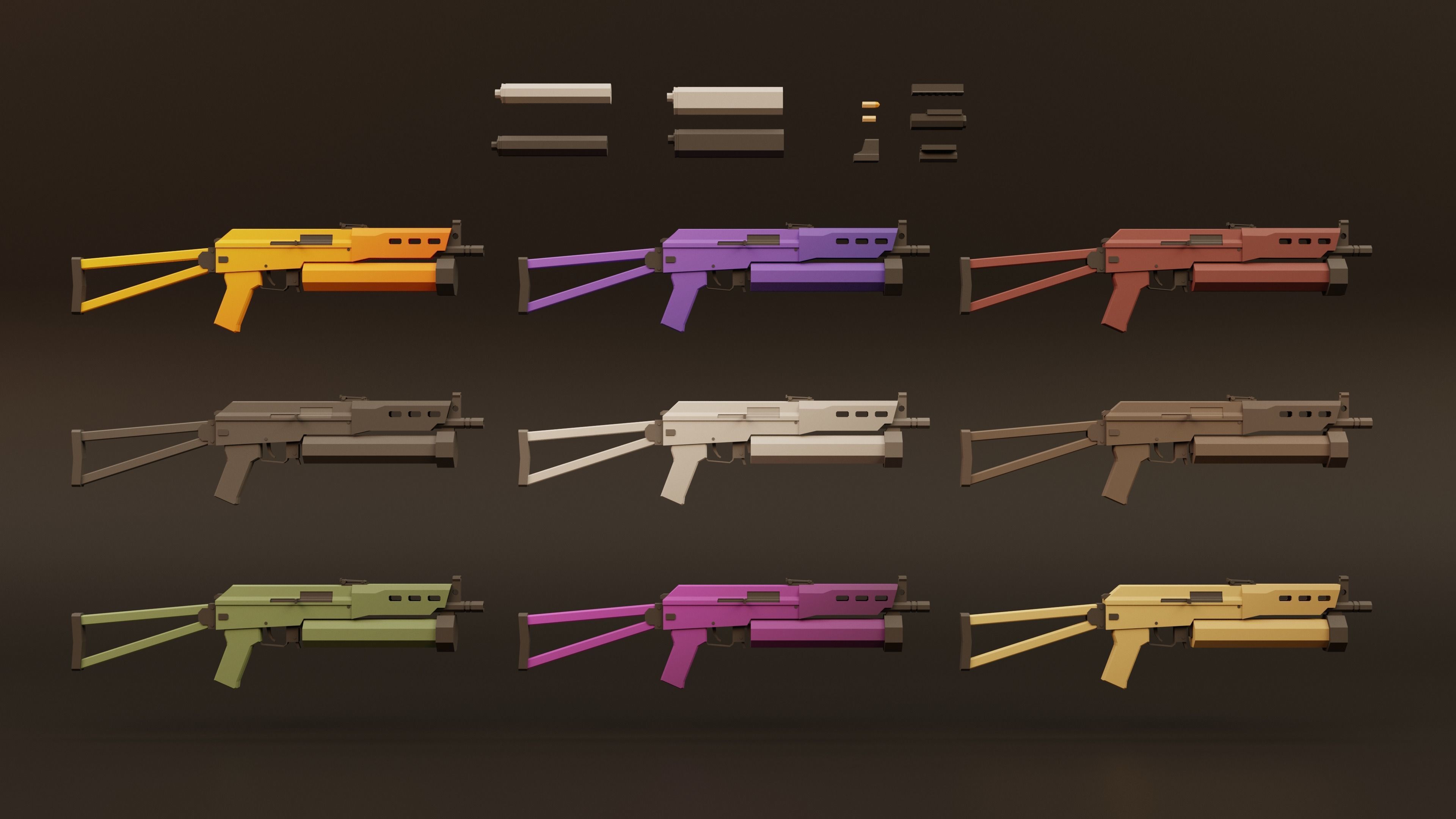 3D asset Low Poly PP19 Bizon Submachine Gun | CGTrader 3D asset Low Poly PP19 Bizon Submachine Gun | CGTrader