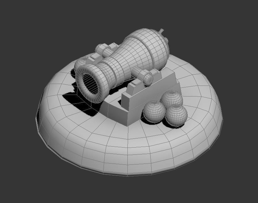 3D model Simple game-ready Cannon VR / AR / low-poly | CGTrader
