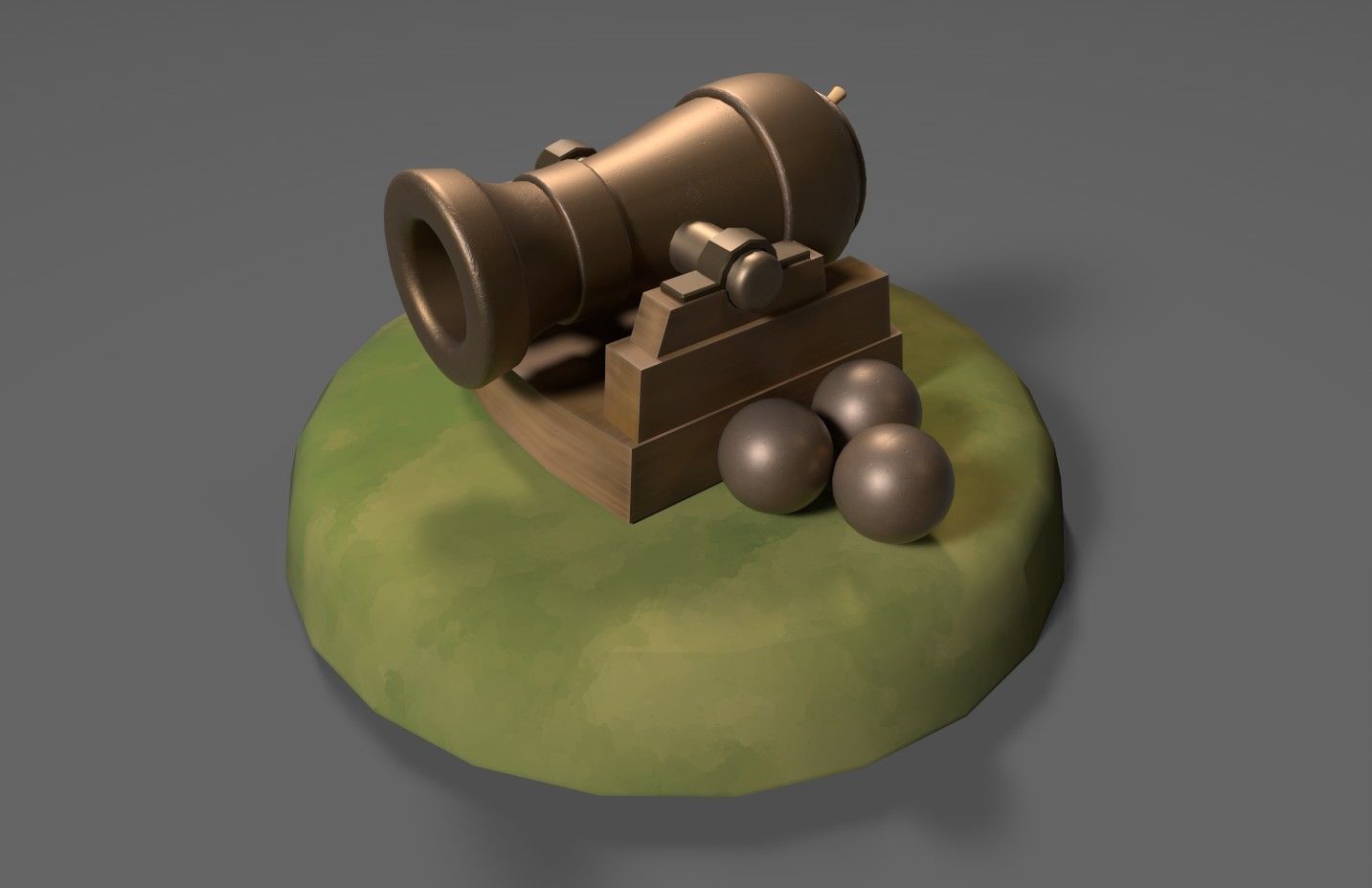 3D model Simple game-ready Cannon VR / AR / low-poly | CGTrader