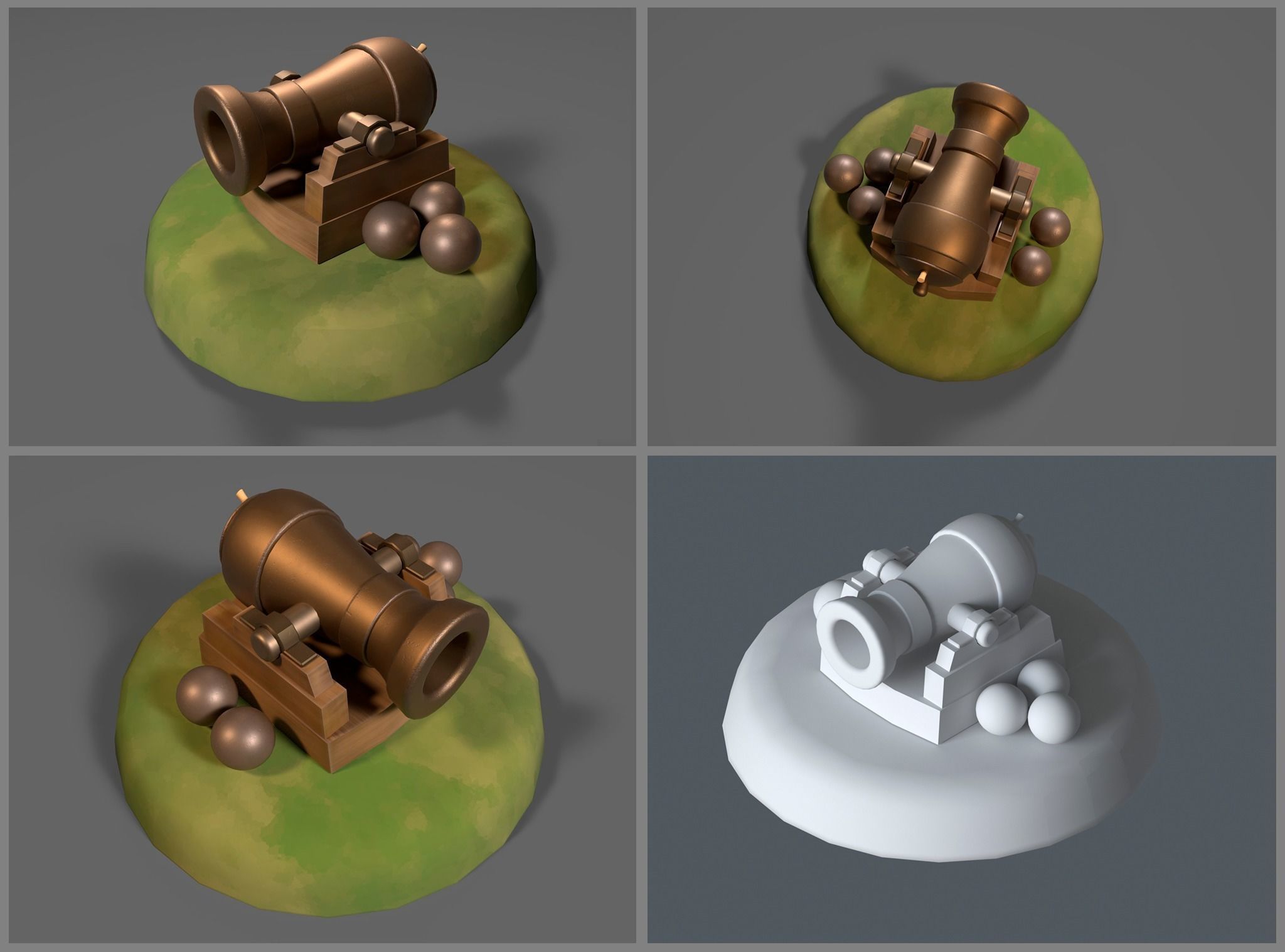 3D model Simple game-ready Cannon VR / AR / low-poly | CGTrader