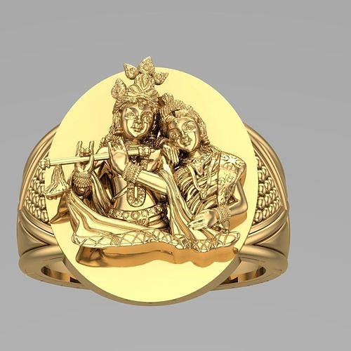 RADHA KRISHNA RING 3D model 3D printable | CGTrader