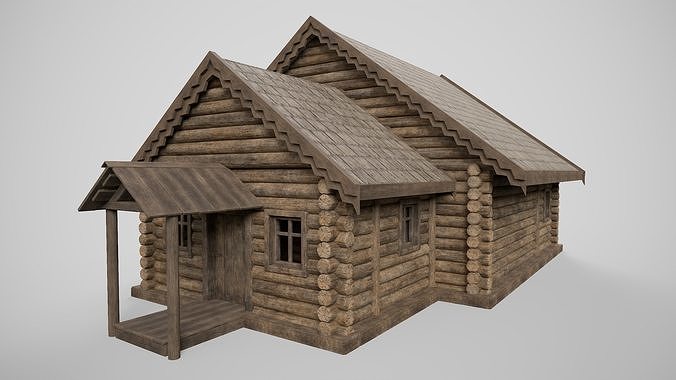 3D model Old hut VR / AR / low-poly | CGTrader