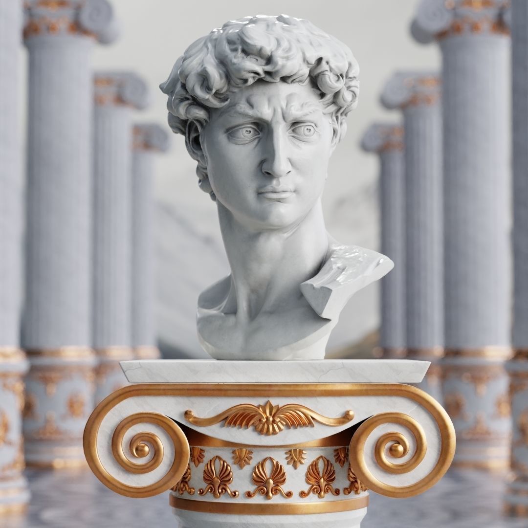 Head of David 3D model | CGTrader