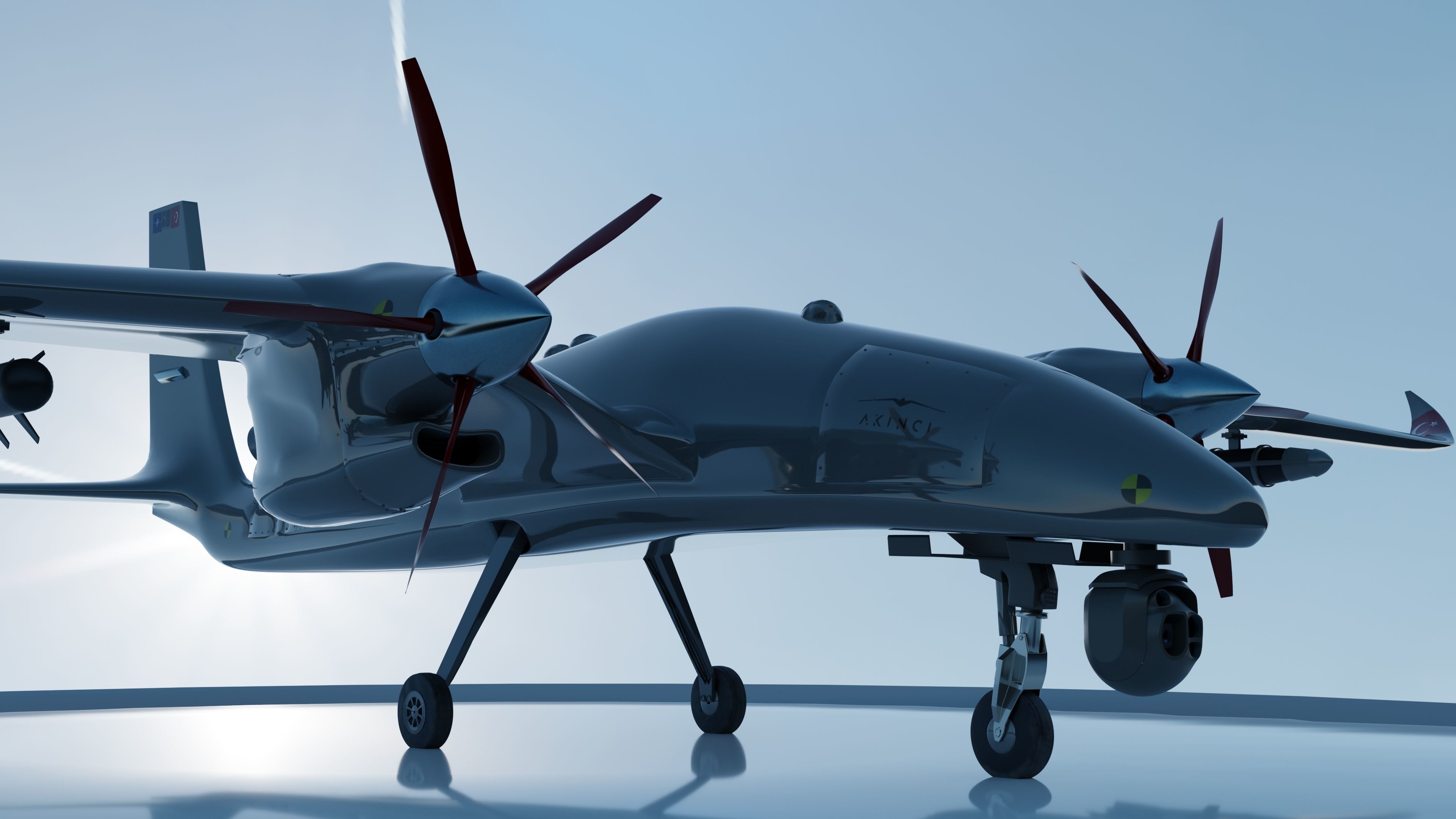 Akinci UAV Drone 3D model | CGTrader
