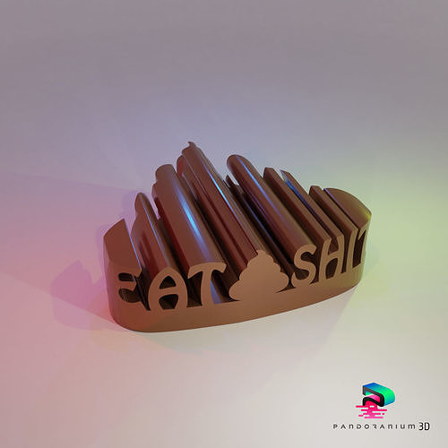 3D Word Shape - Eat Shit 3D model 3D printable | CGTrader