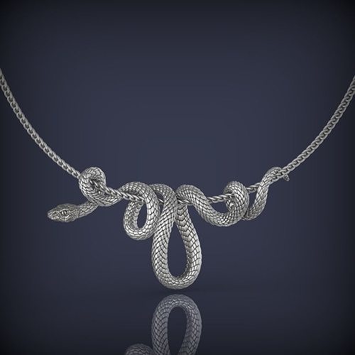 Snake Necklace Pendant Jewelry 3d print model 3D model 3D printable ...