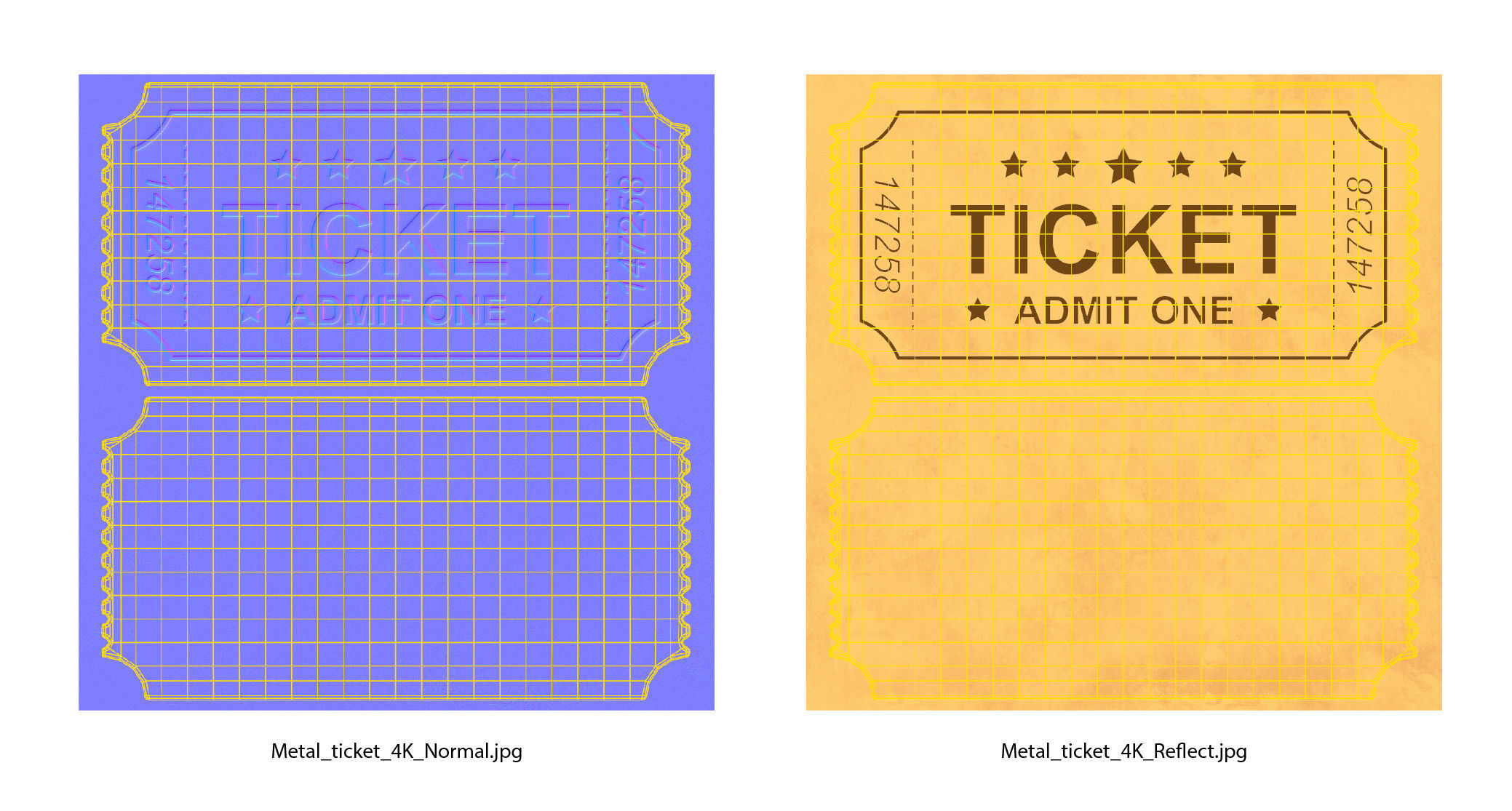 Golden ticket 3D model | CGTrader