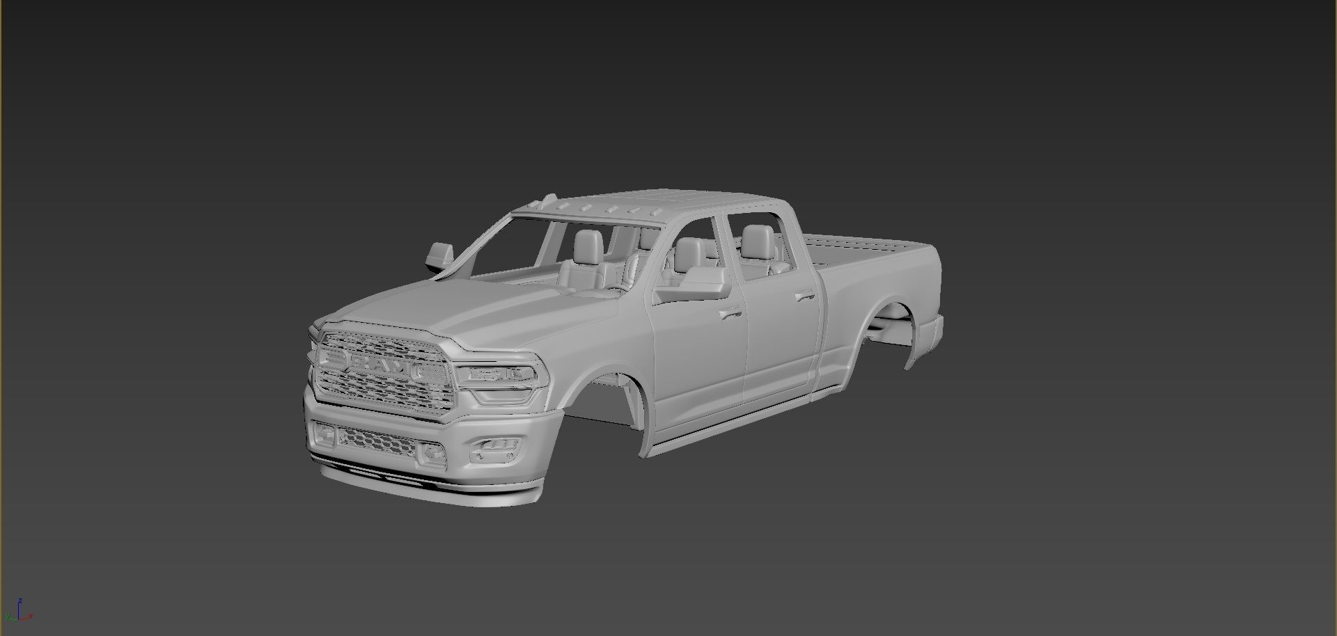 Dodge Ram 2500 2020 Body For Print 3D model 3D printable | CGTrader