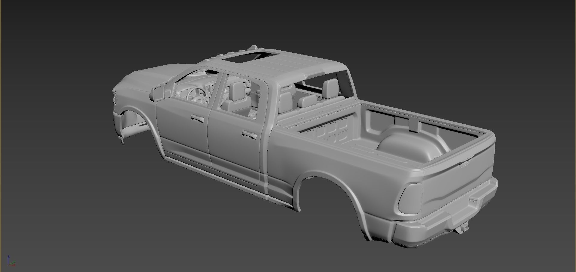 Dodge Ram 2500 2020 Body For Print 3D model 3D printable | CGTrader