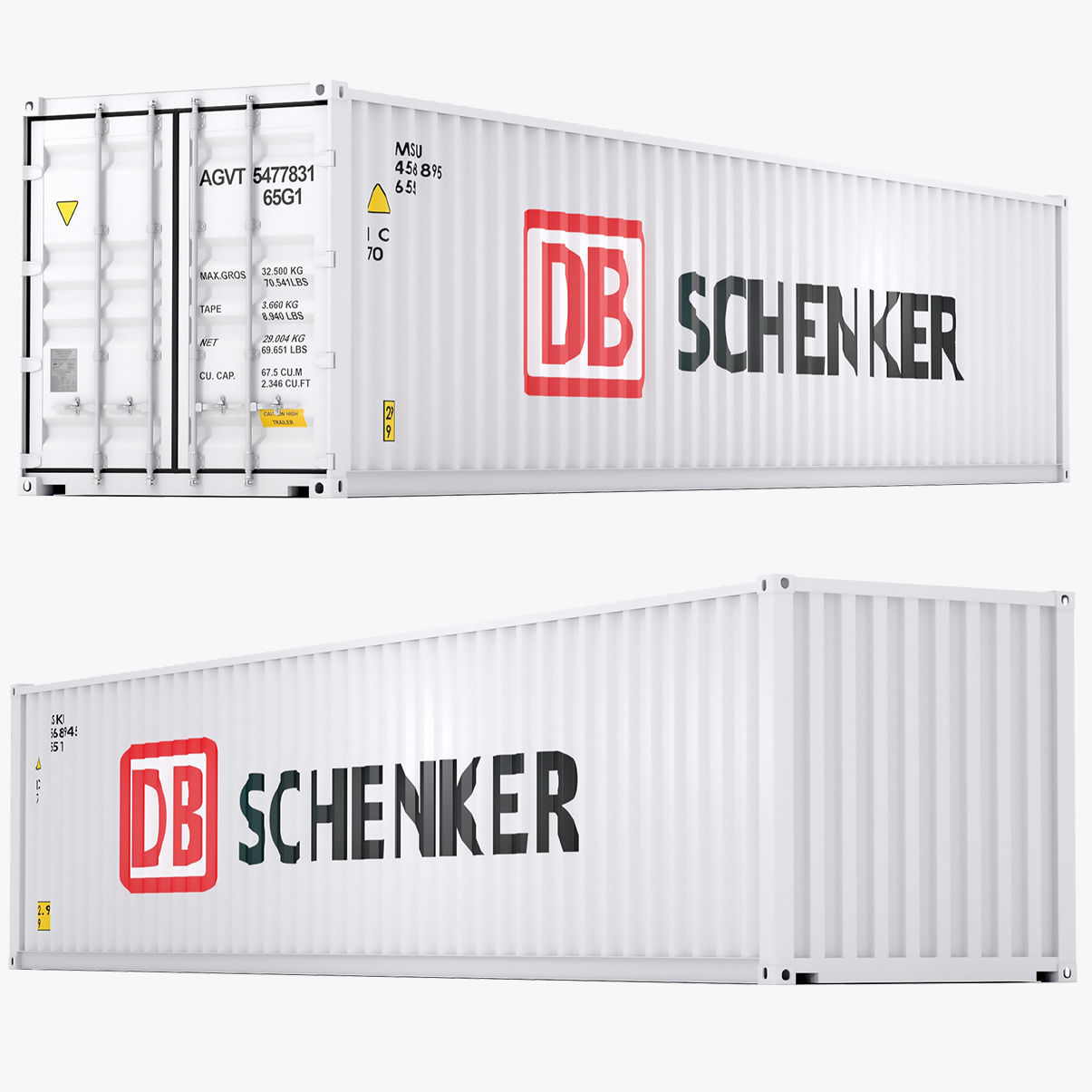 DB Schenker Shipping Container 3D model | CGTrader