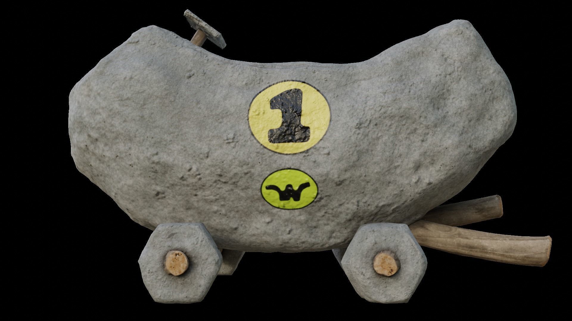 3D model Race Car 01 Stone Car VR / AR / low-poly | CGTrader