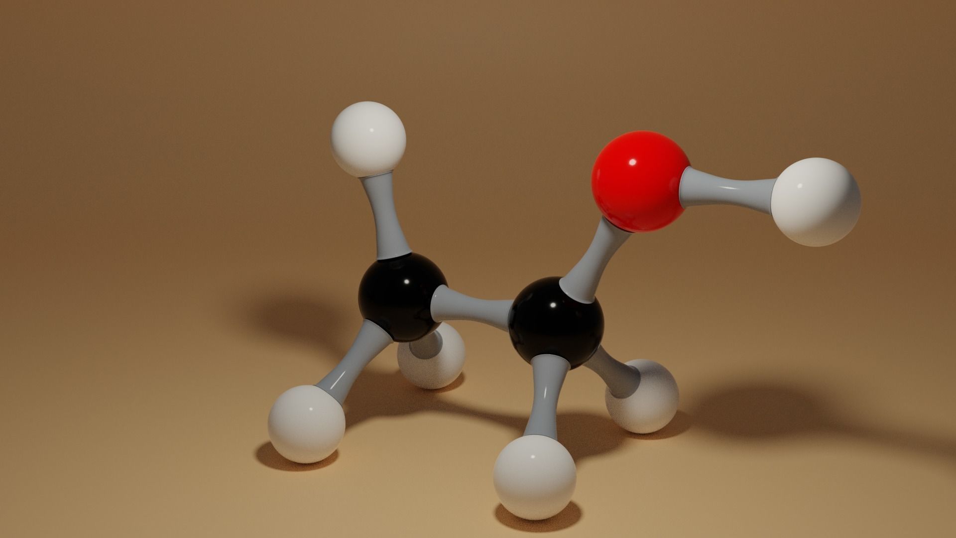 3D model Ethanol Molecule C2H6O VR / AR / low-poly | CGTrader
