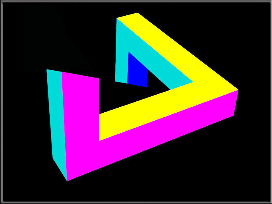 3D model Impossible Geometry - Penrose triangle VR / AR / low-poly ...