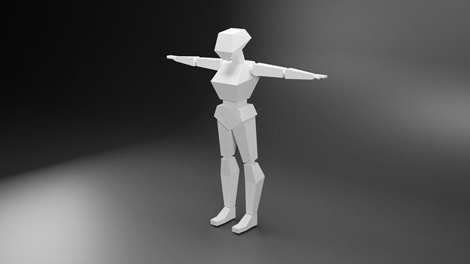 Female Low Poly mannequin 3D model | CGTrader