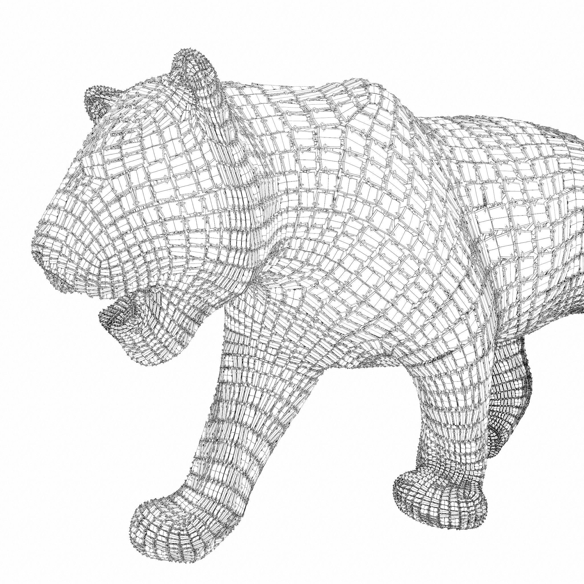 Tiger Abstract Wireframe Metal 3D model | CGTrader