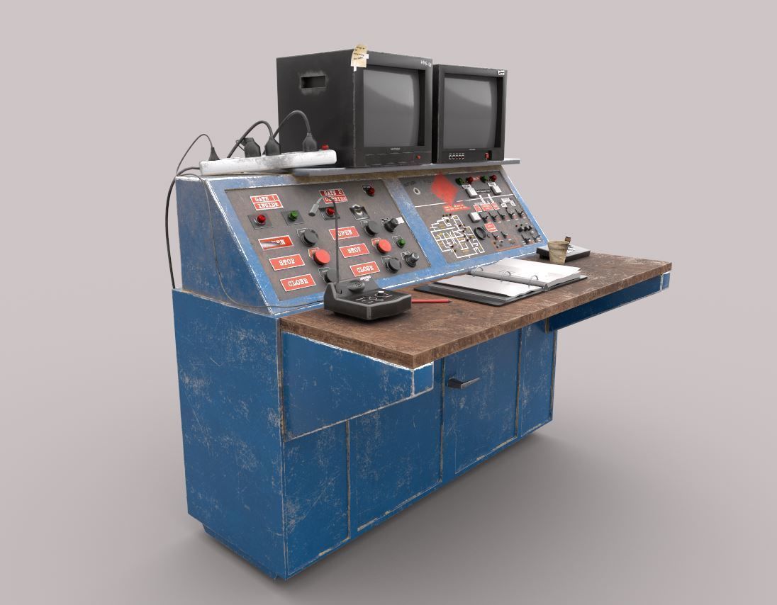 Prison Security Desk 3D model | CGTrader