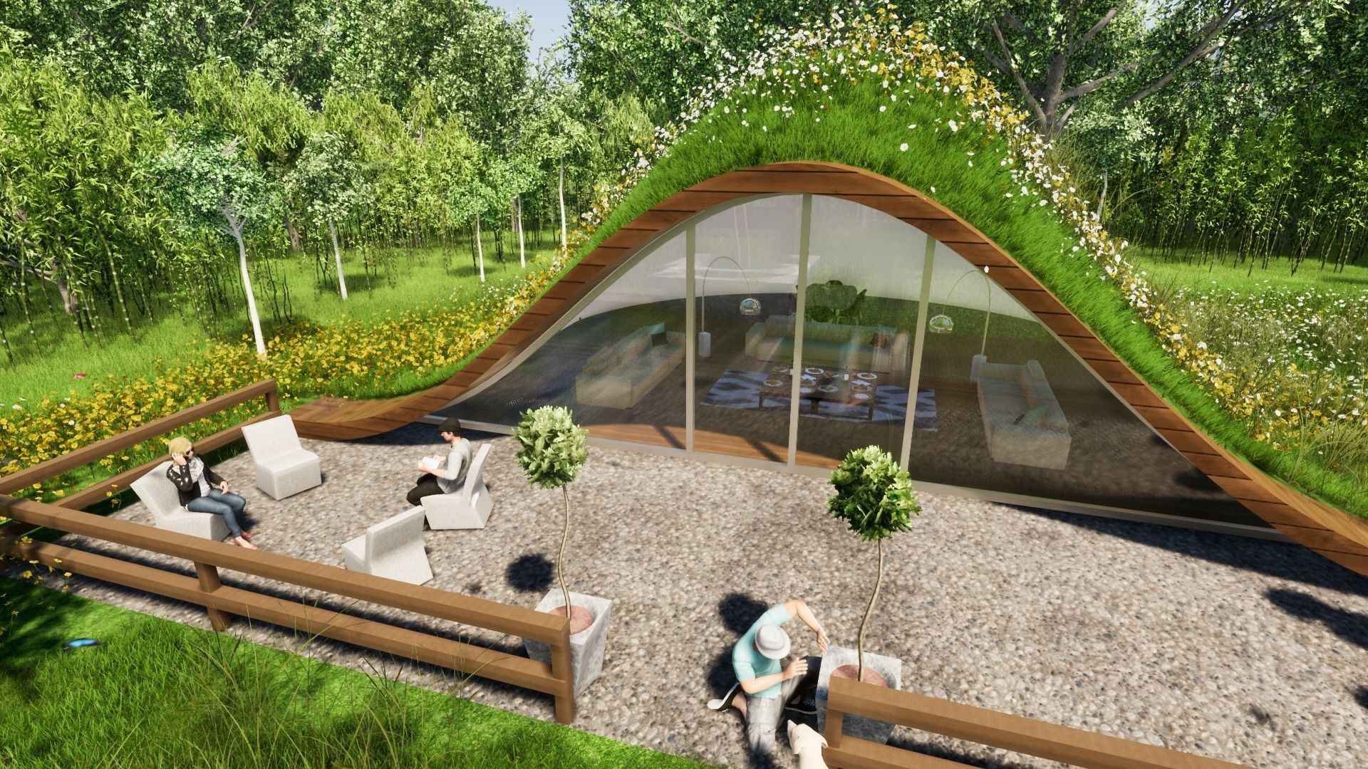 3D model GRASSY HOME VR / AR / low-poly | CGTrader
