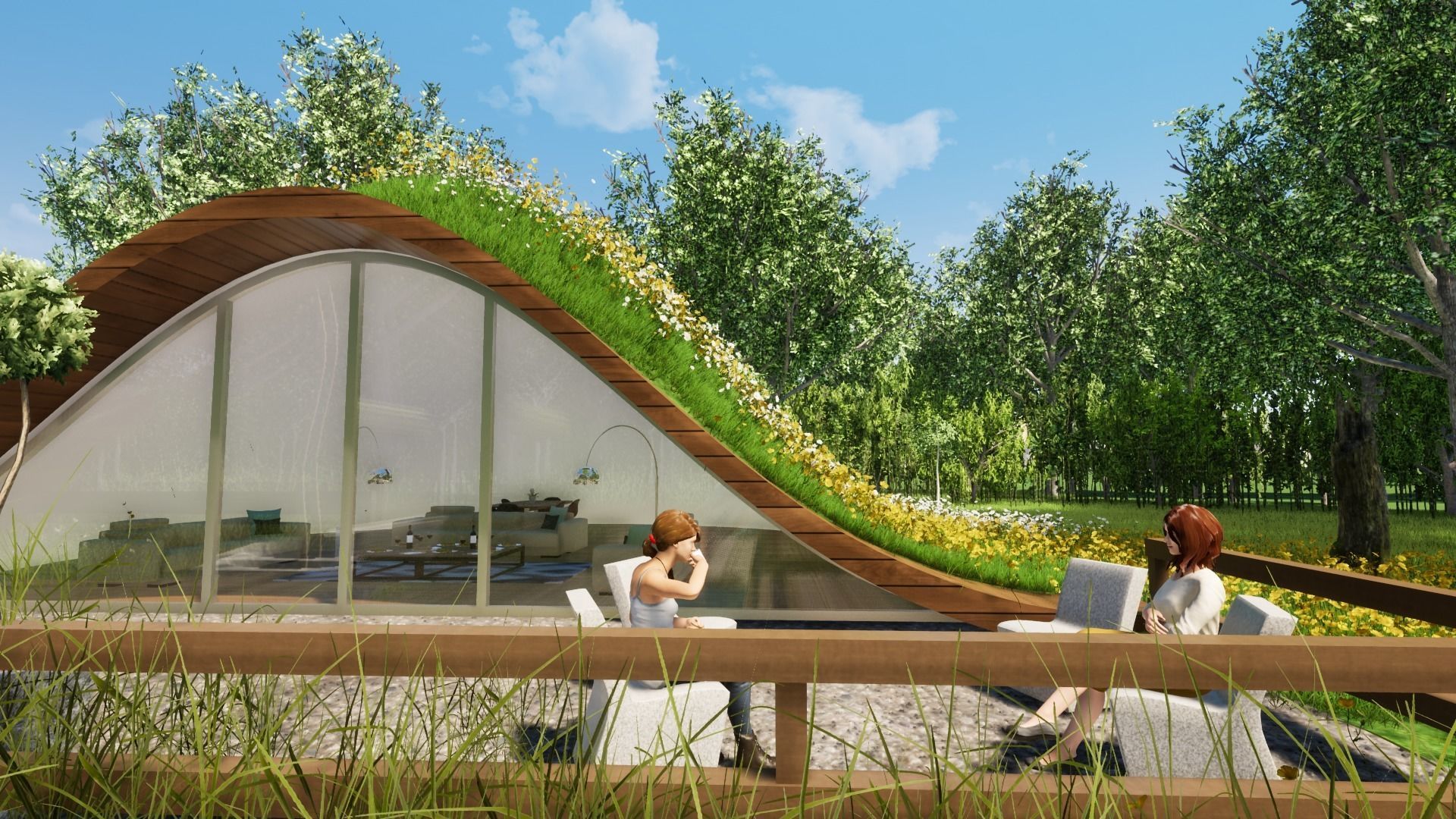 3D model GRASSY HOME VR / AR / low-poly | CGTrader