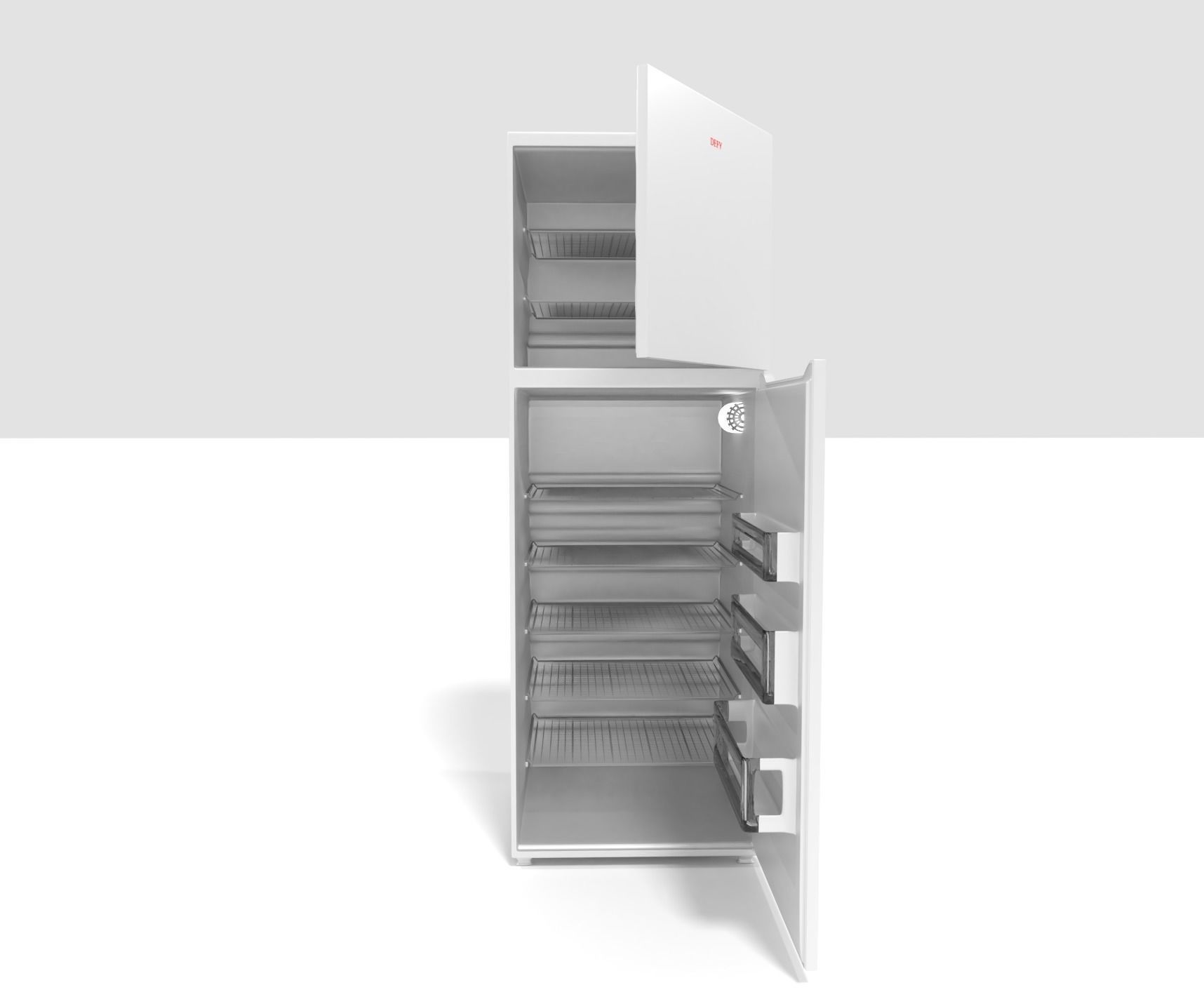 DEFY Top Freezer Fridge -DAD237- 3D model | CGTrader