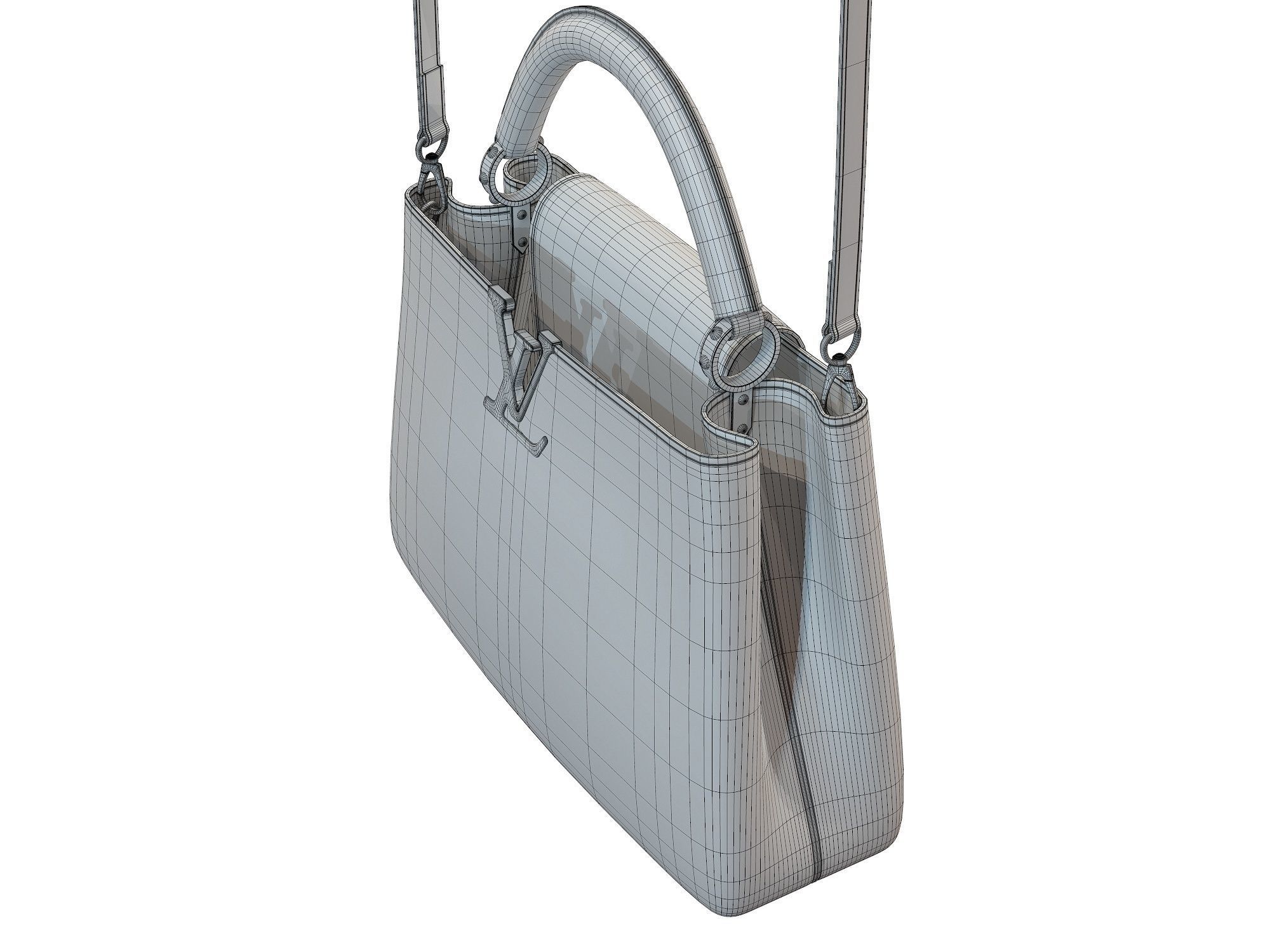 Louis Vuitton bag Capucines Pink Snake Leather 3D model | CGTrader