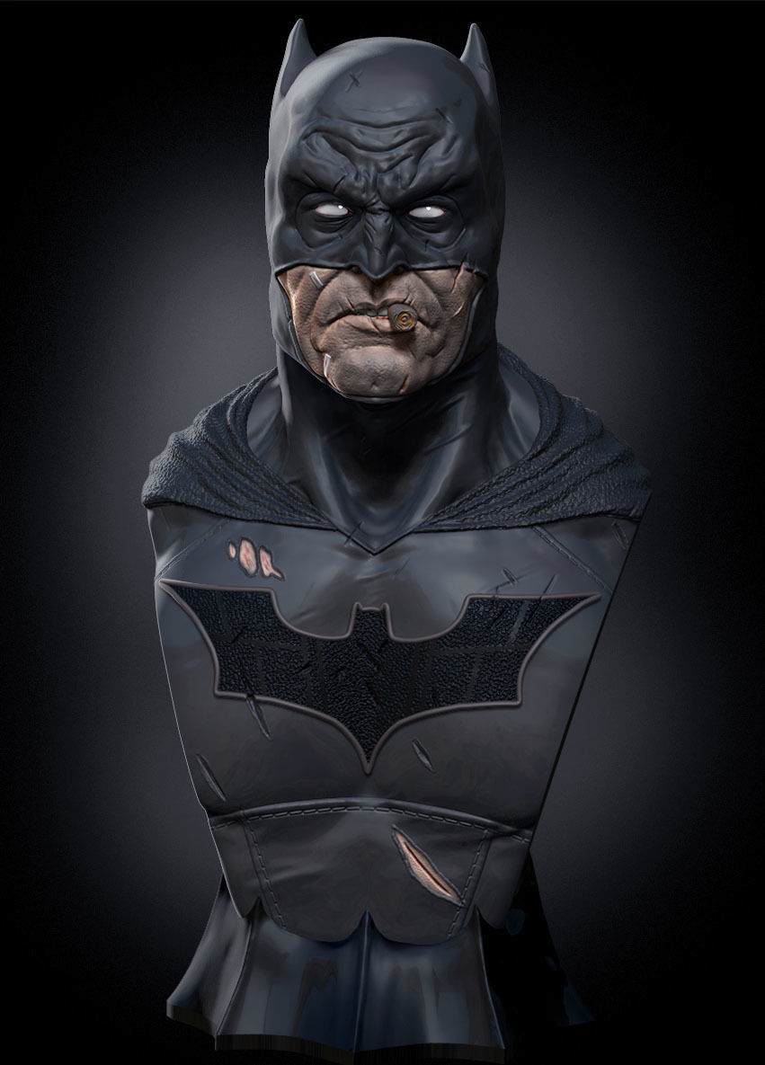 Batman Bust 3D model 3D printable | CGTrader
