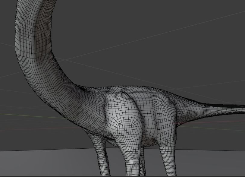 Diplodocus 3D model rigged | CGTrader