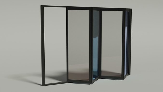 Full Animated Sliding Doors - 4 Panel free VR / AR / low-poly 3D model ...