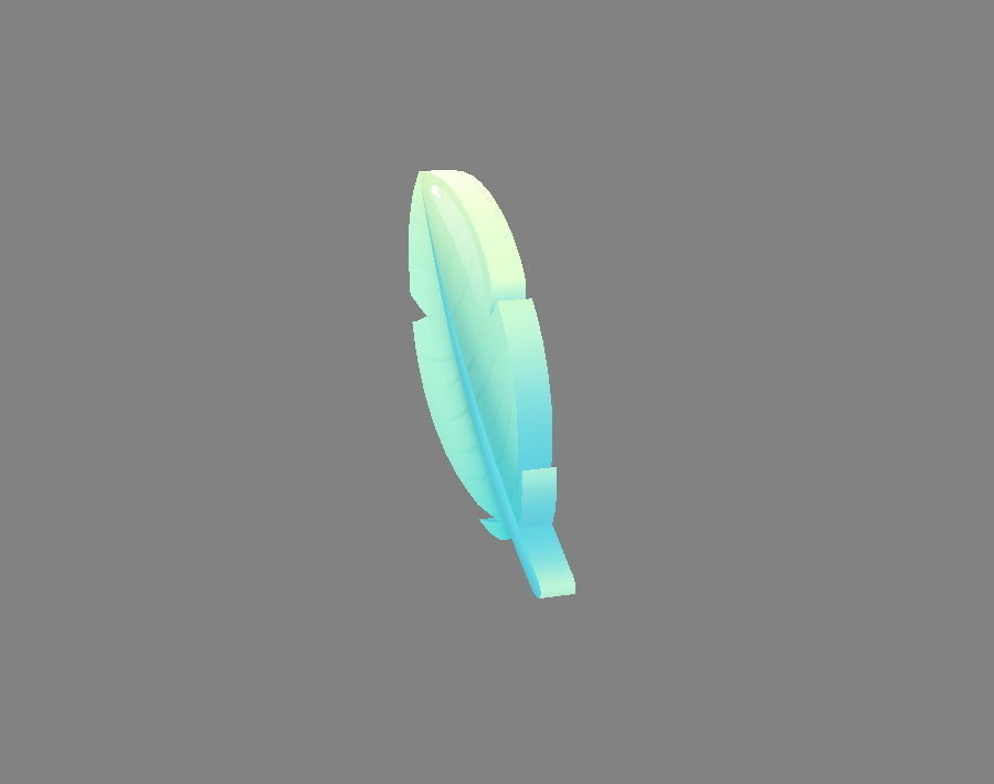 3D model Cartoon feather VR / AR / low-poly | CGTrader