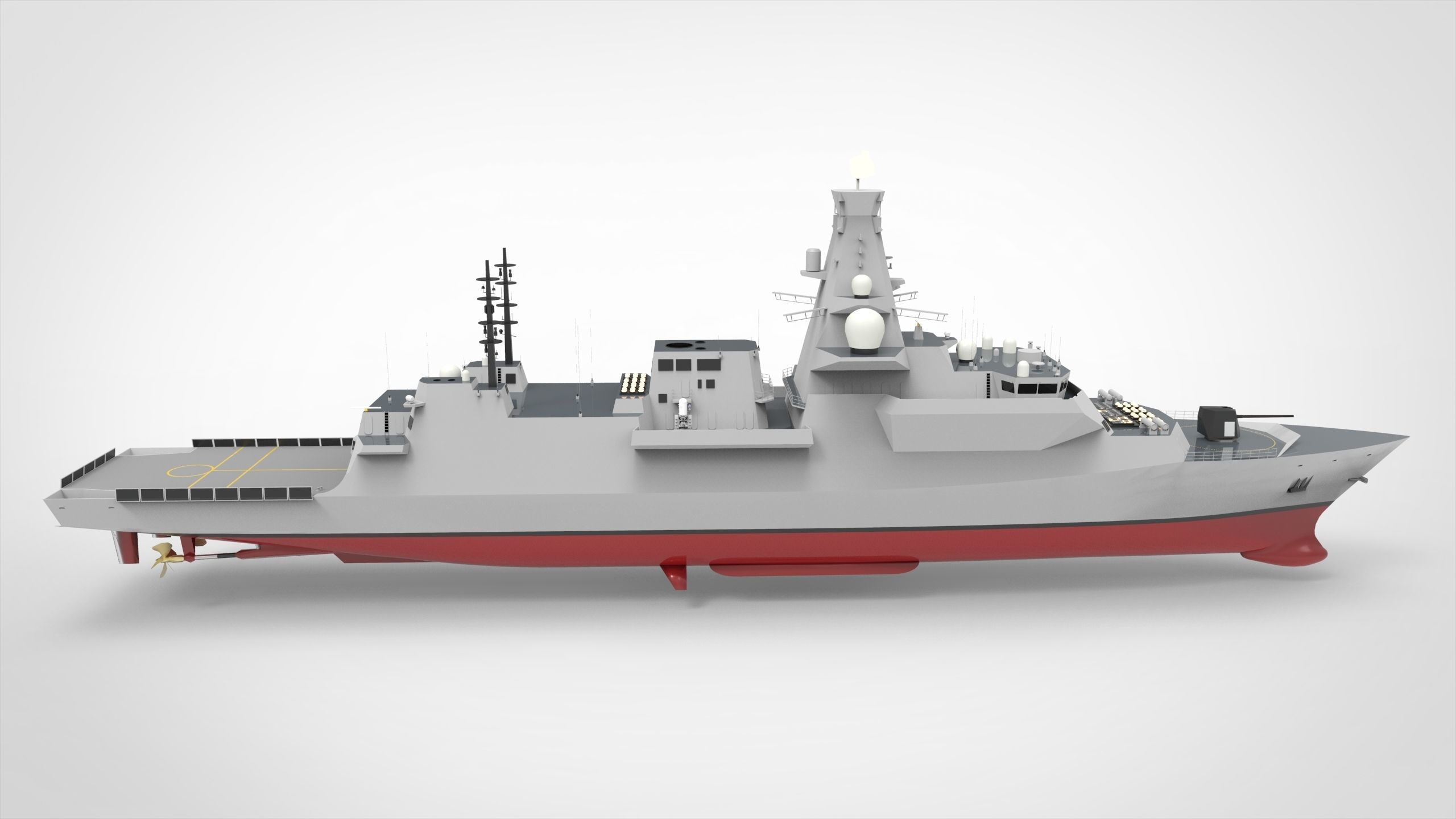 3D model Frigate Type 0 VR / AR / low-poly | CGTrader