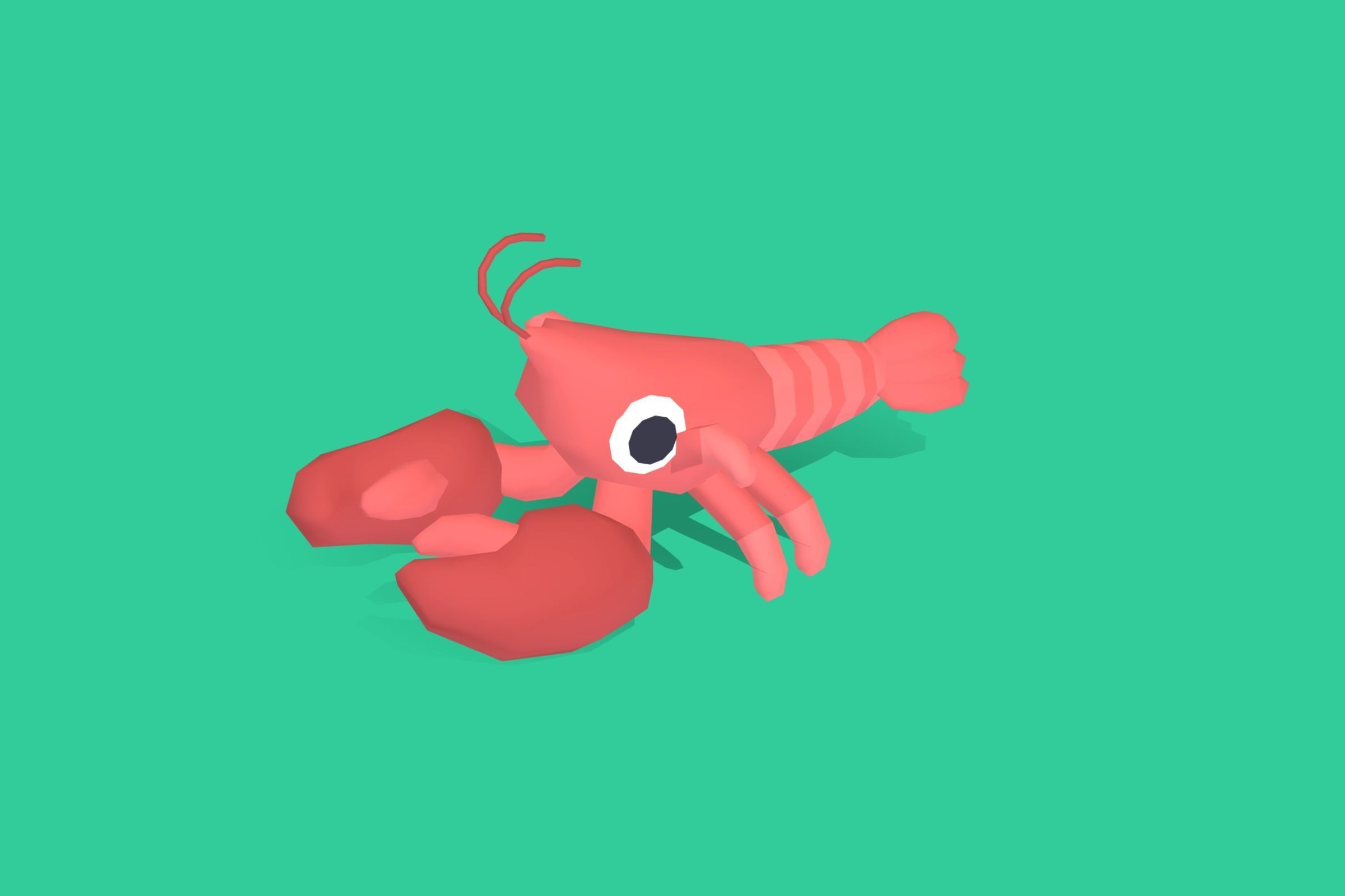 3D model Larry the Lobster - Quirky Series VR / AR / low-poly | CGTrader