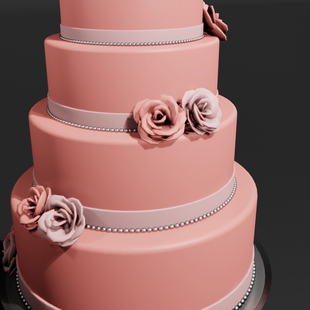 3D model Wedding Cake VR / AR / low-poly | CGTrader