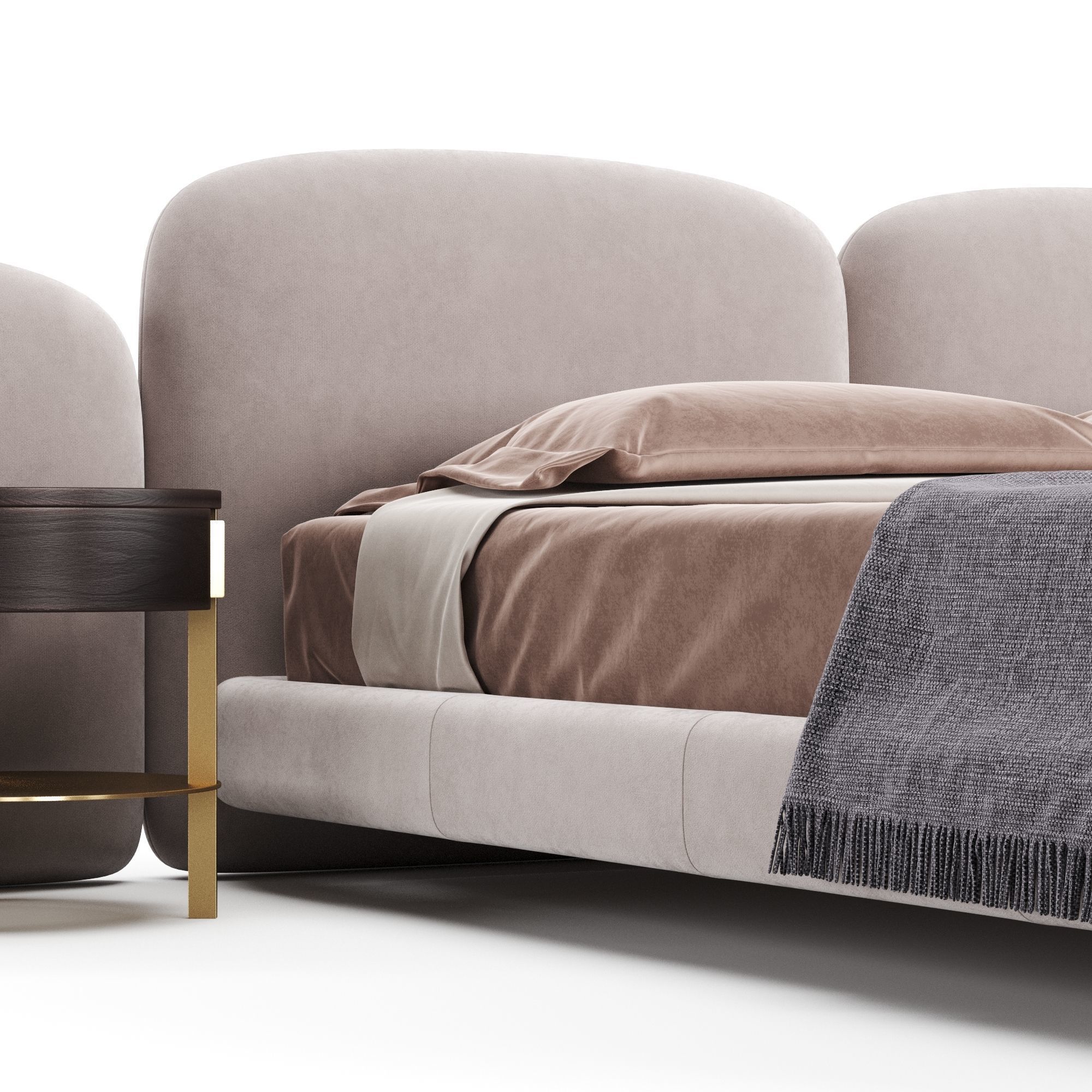 Baxter Stone Bed 3D model | CGTrader