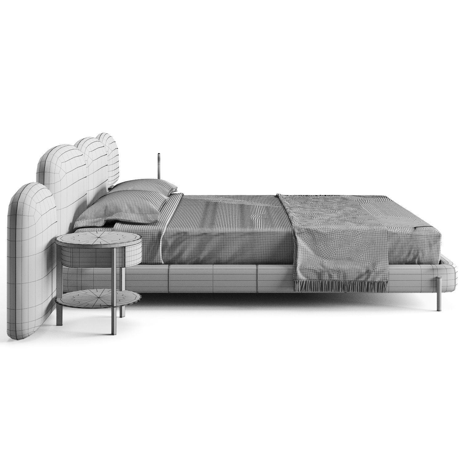 Baxter Stone Bed 3D model | CGTrader